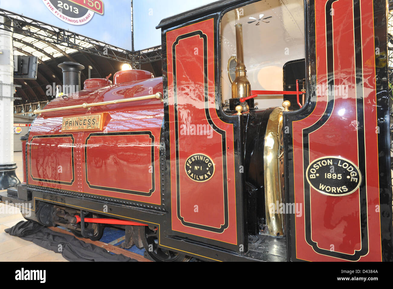 Paddington, London, UK. 3rd March 2013. The Princess steam engine sits ...