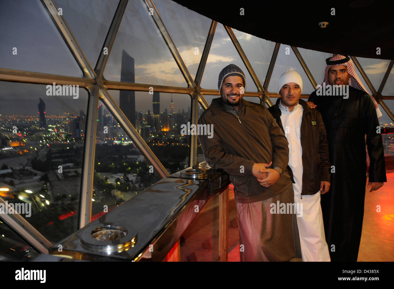 Three friends from saudi arabia posing for photo in kuwait hi-res stock ...