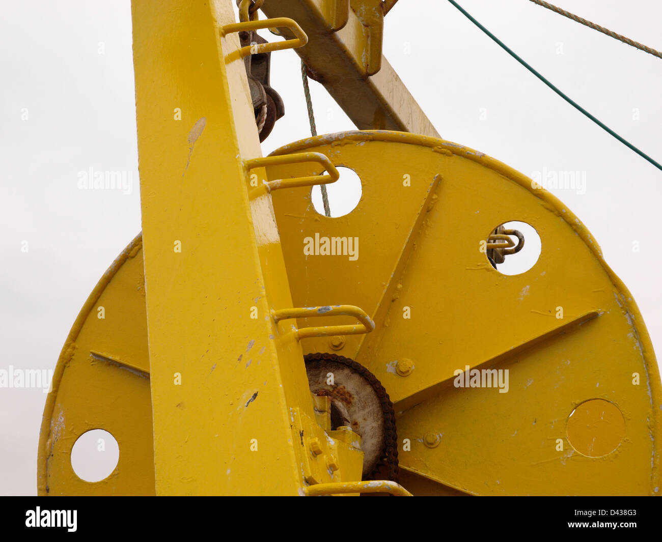 Trawler gear close shot of hauling gear Stock Photo - Alamy