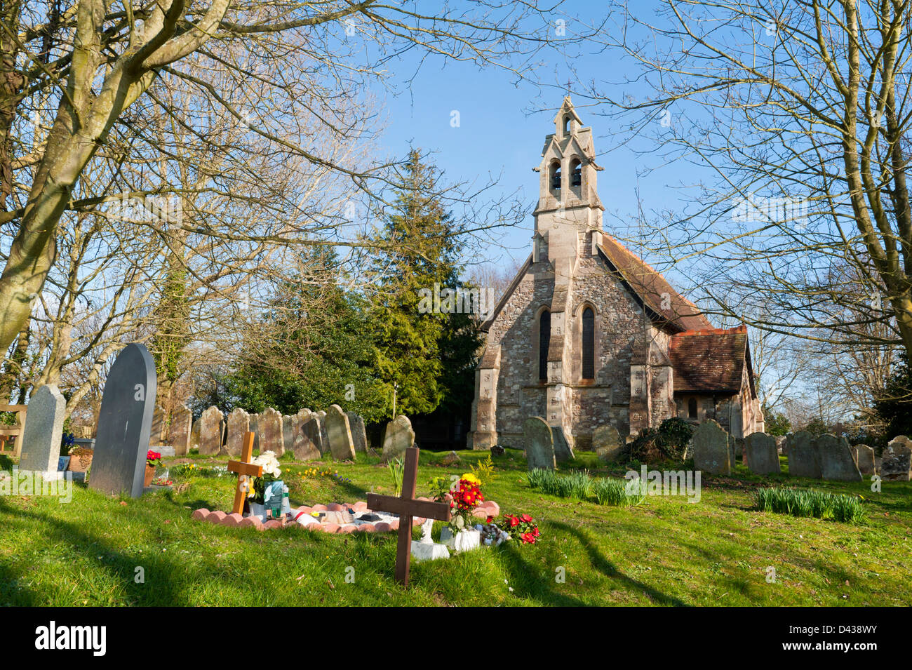 hunston Village church and graveyard Stock Photo - Alamy