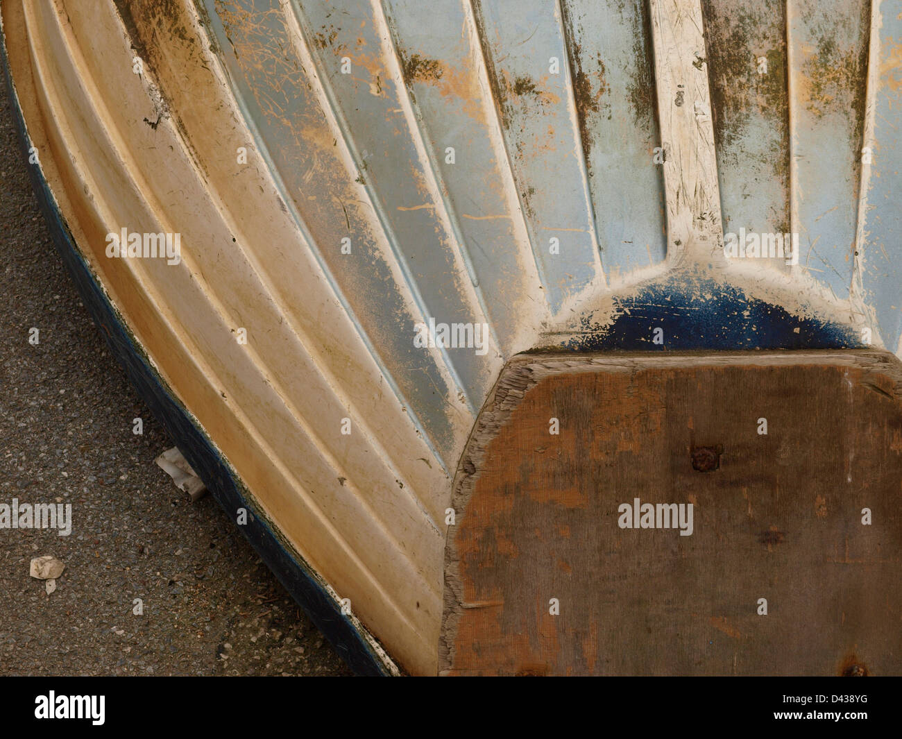 Upturned boat on dry land Stock Photo - Alamy