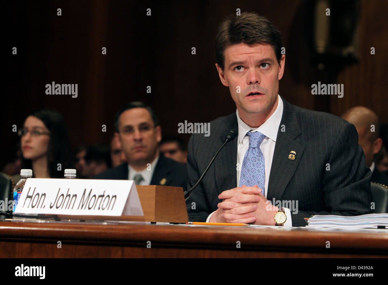 Commissioner Alan Bersin and ICE Director John Morton testify before a ...