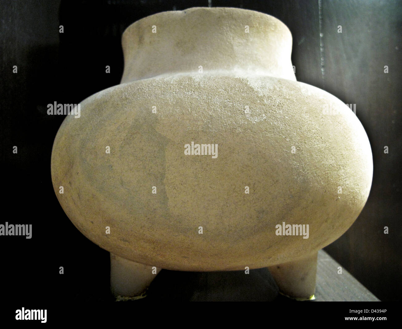 beautifully formed translucent carved stone jar displayed with Monte ...
