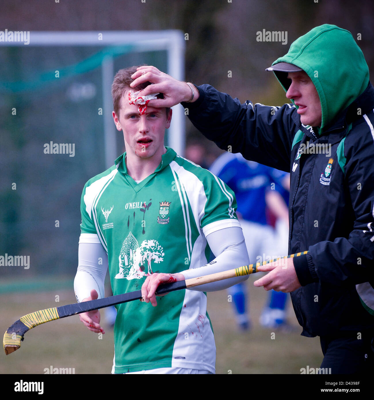 2nd March 2013 U.K.Traditional North of Scotland sport- shinty match ...