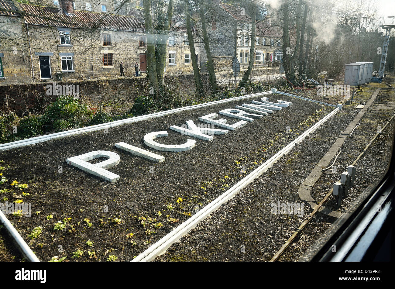 Leaving Pickering Station on the North Yorkshire Moors Railway Stock ...