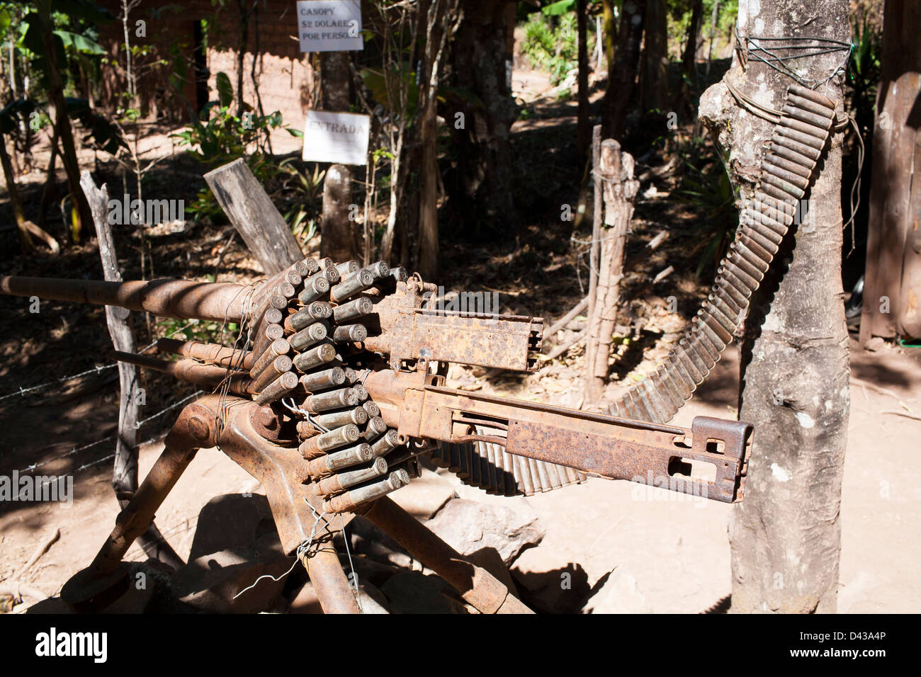 Rusted bullets and machine gun on display at the Civil war museum in ...