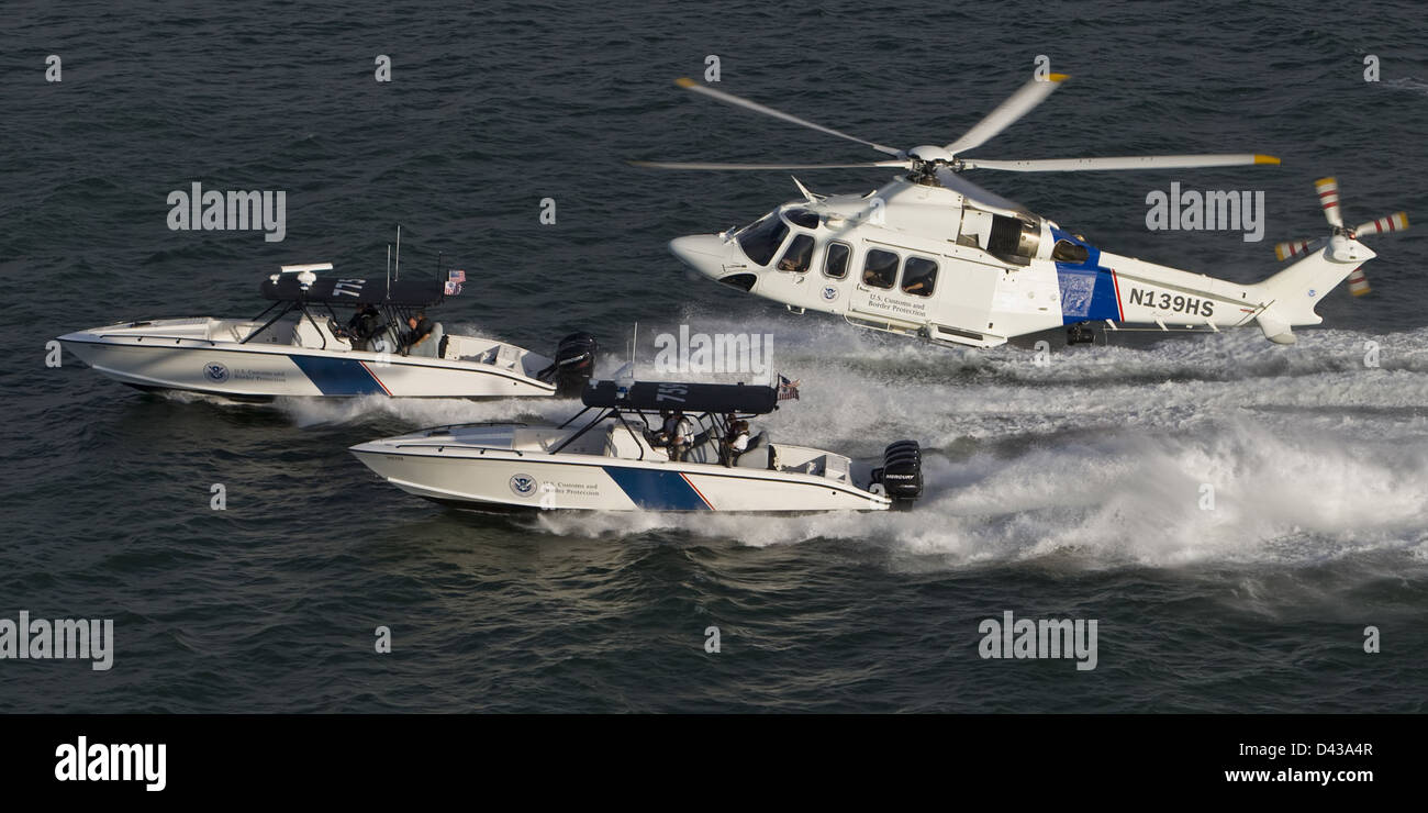 CBP uses a combination of helicopters and boats to patrol U.S. waters ...