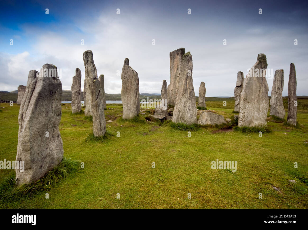 The Callanish standing stones on the Isle of Lewis in the Outer ...