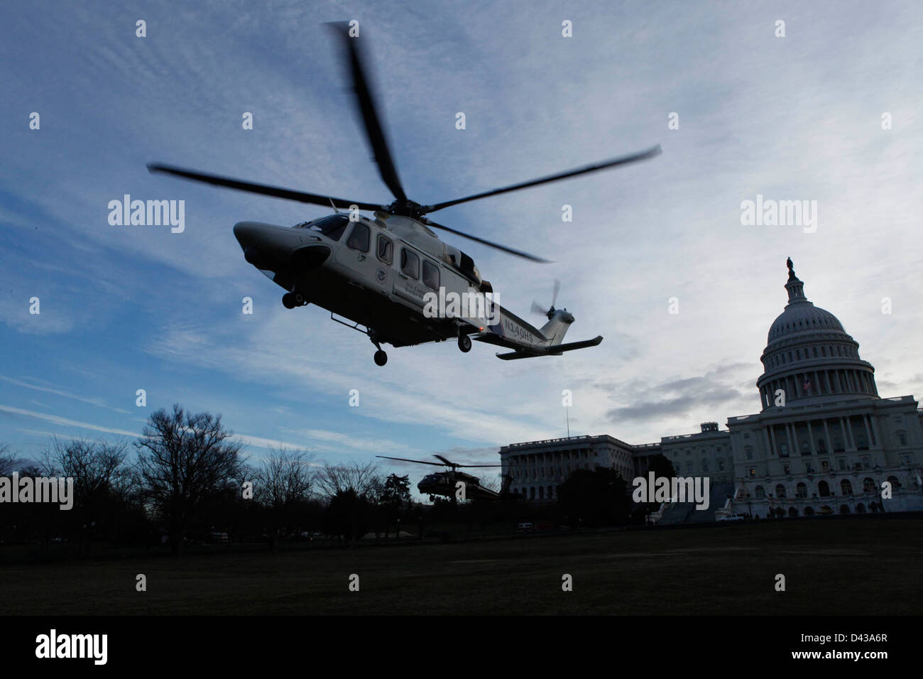 A CBP AStar helicopter and Blackhawk aircraft, along with U.S. vessels ...
