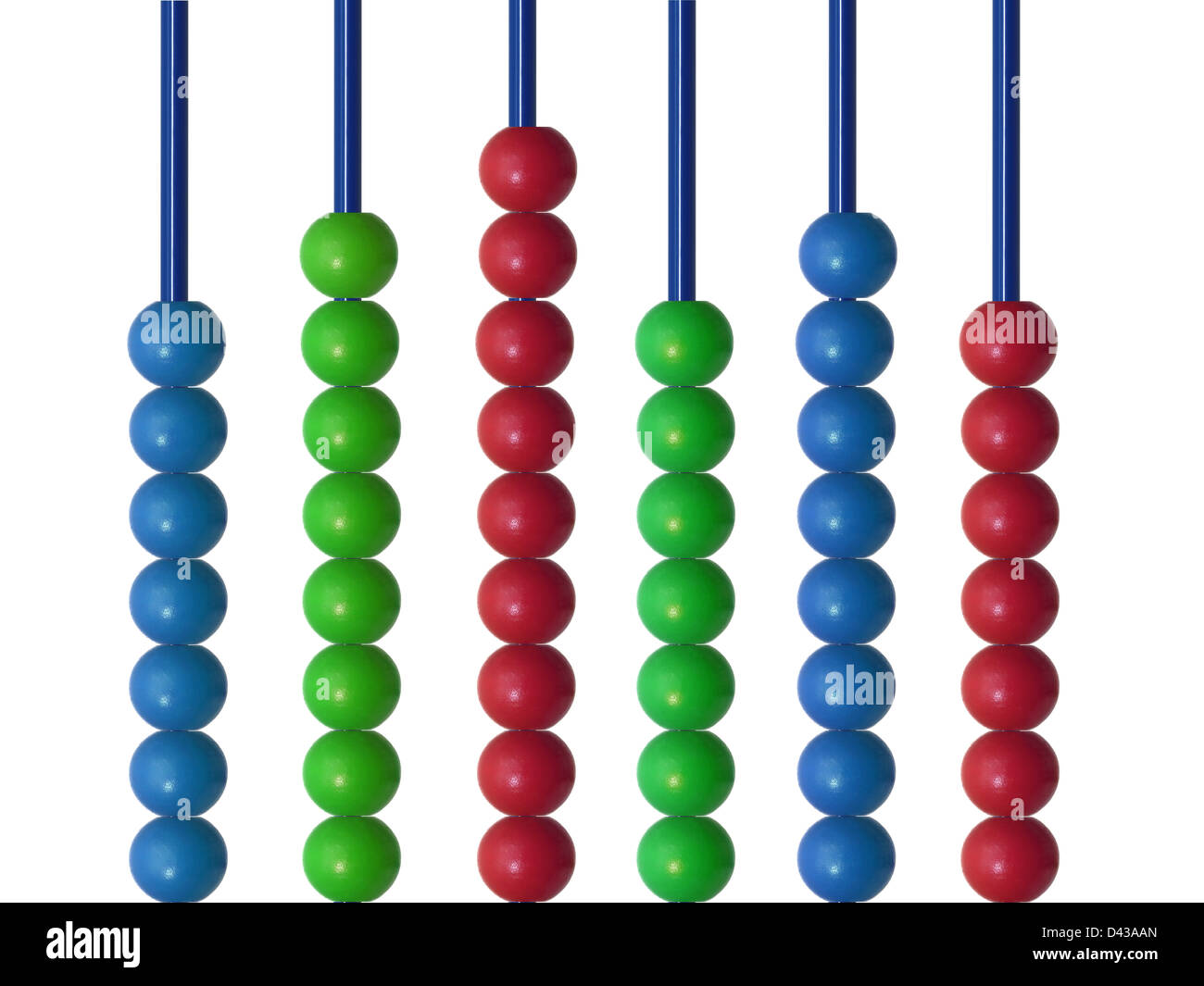 An abacus isolated against a white background Stock Photo - Alamy