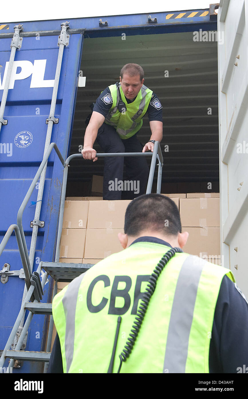 CBP officers conducted a detailed inspection at a U.S. port of entry ...