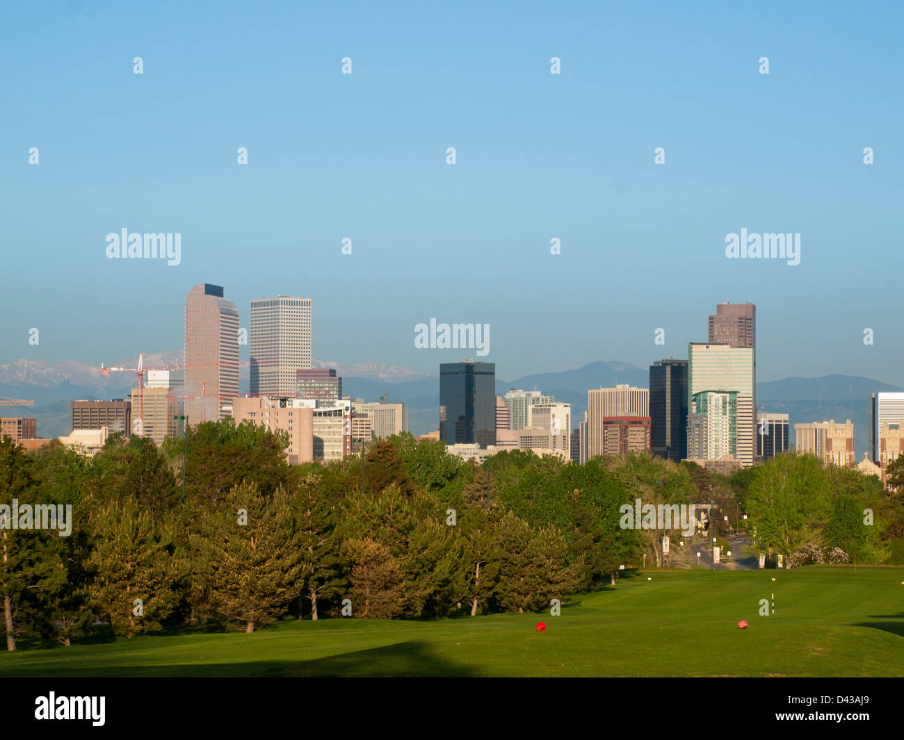 Denver skyline at sunrise Stock Photo - Alamy