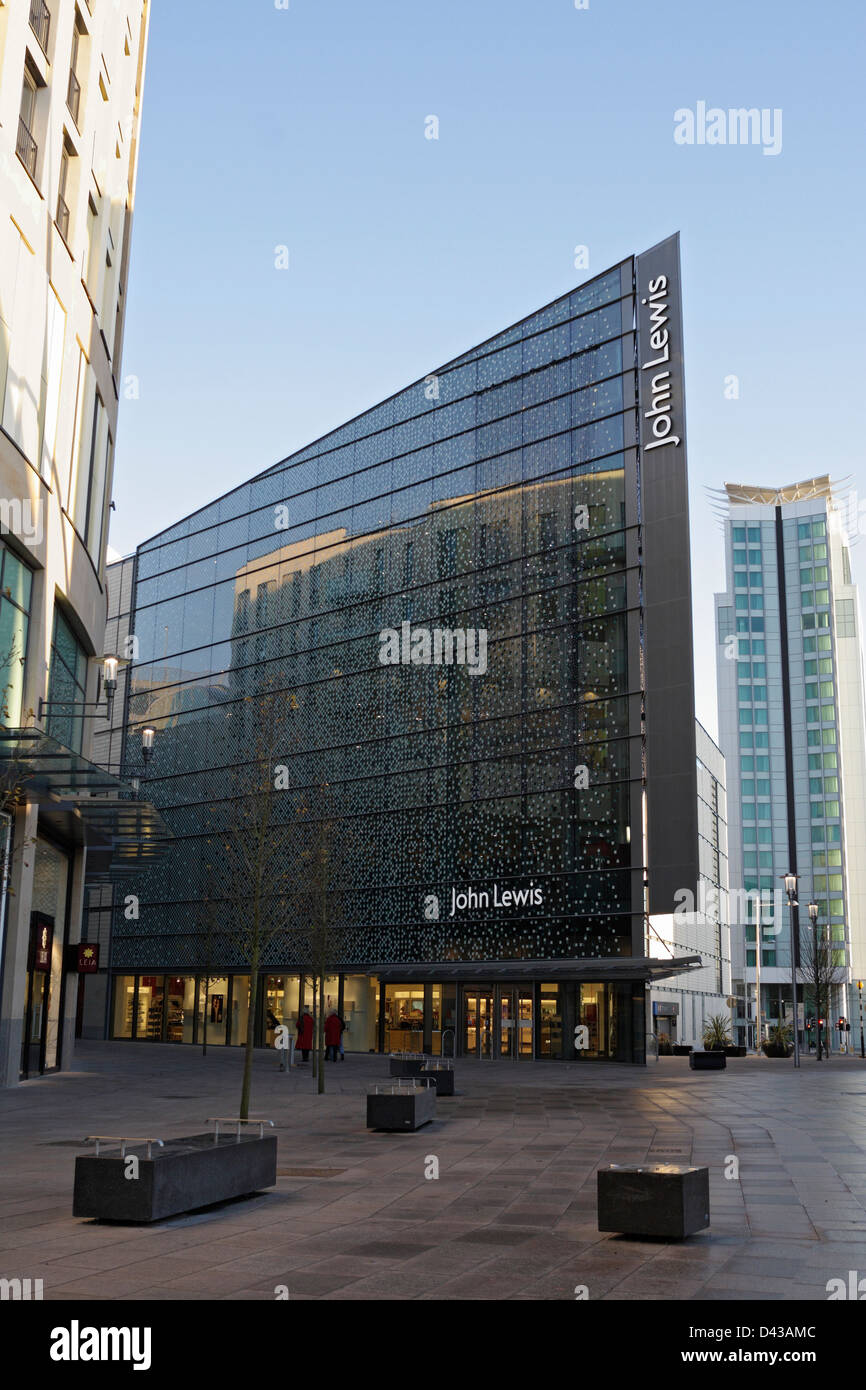 John Lewis Department Store in Cardiff city centre Wales, the Radisson ...