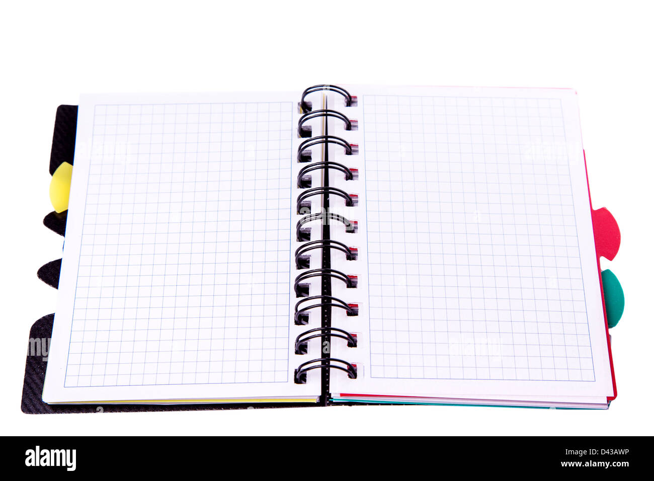 Office notebook isolated on white. Back to school concept. Post it note ...