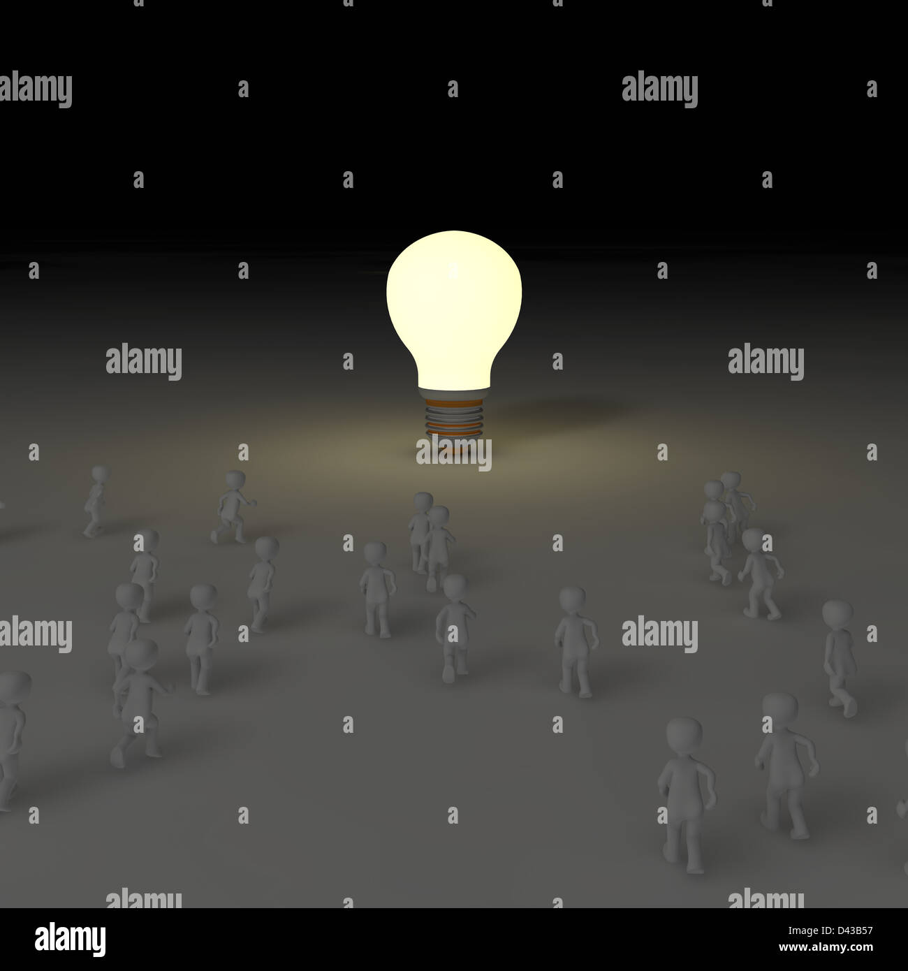 Bulb is the source of light to the center Stock Photo - Alamy