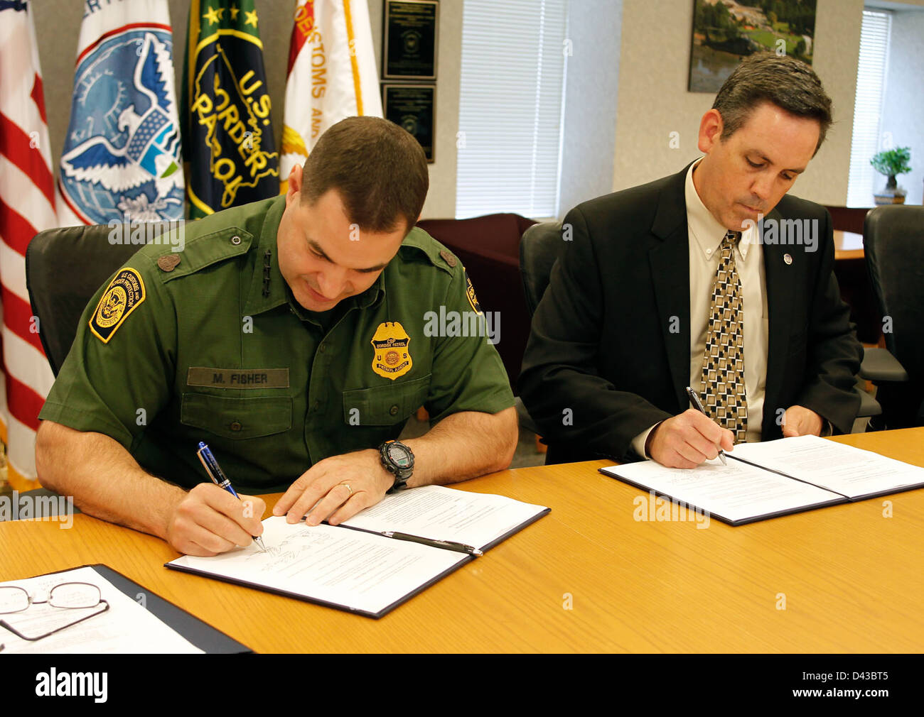 Border Patrol Chief Michael Fisher and NBPC Executive Vice President ...