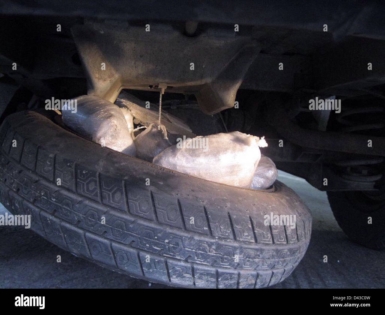 CBP officers seized packages of marijuana hidden in a spare tire during ...