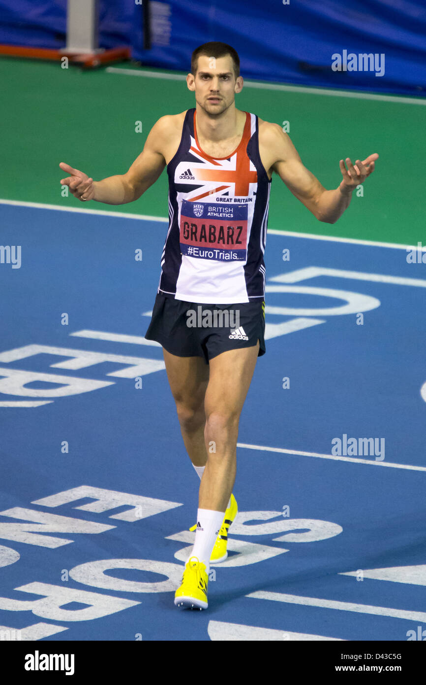 Robbie GRABARZ, winner of the HIGH JUMP Final, 2013 British Athletics ...