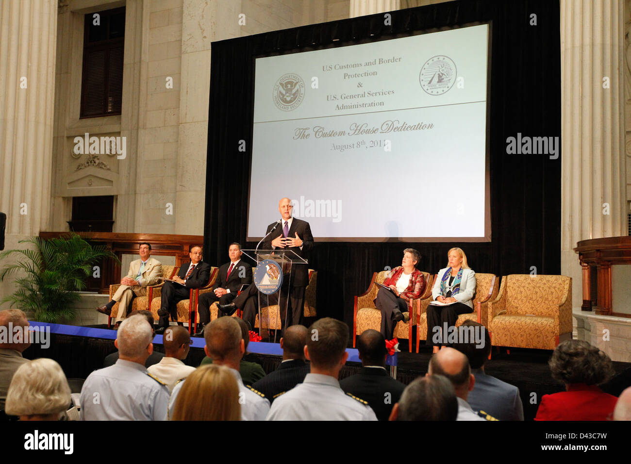 The dedication ceremony of the New Orleans Custom House, a historic ...