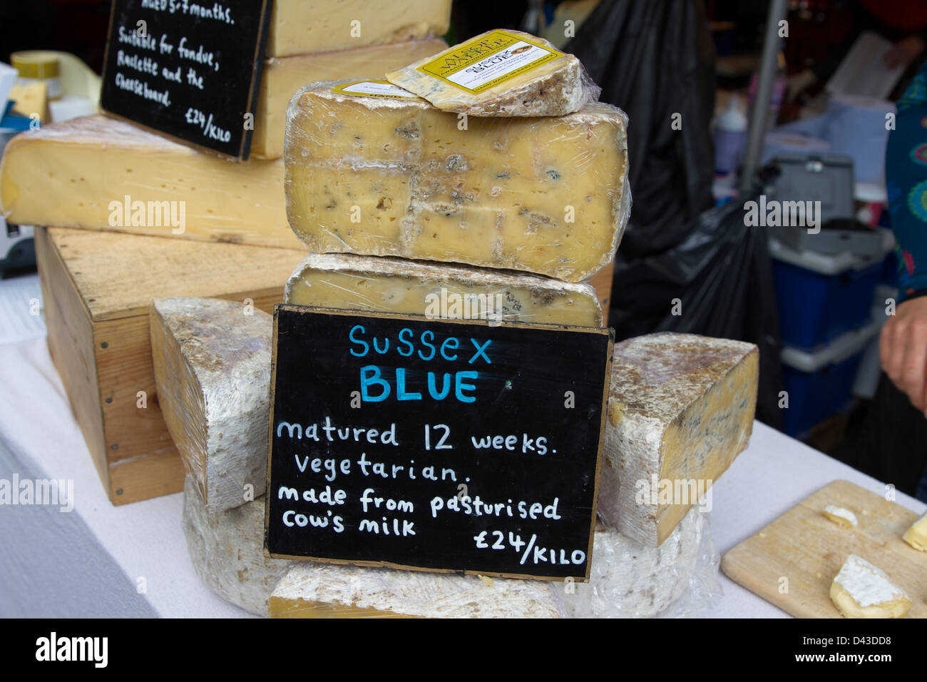 Vegetarian Sussex Mature Blue Cheese Stock Photo - Alamy