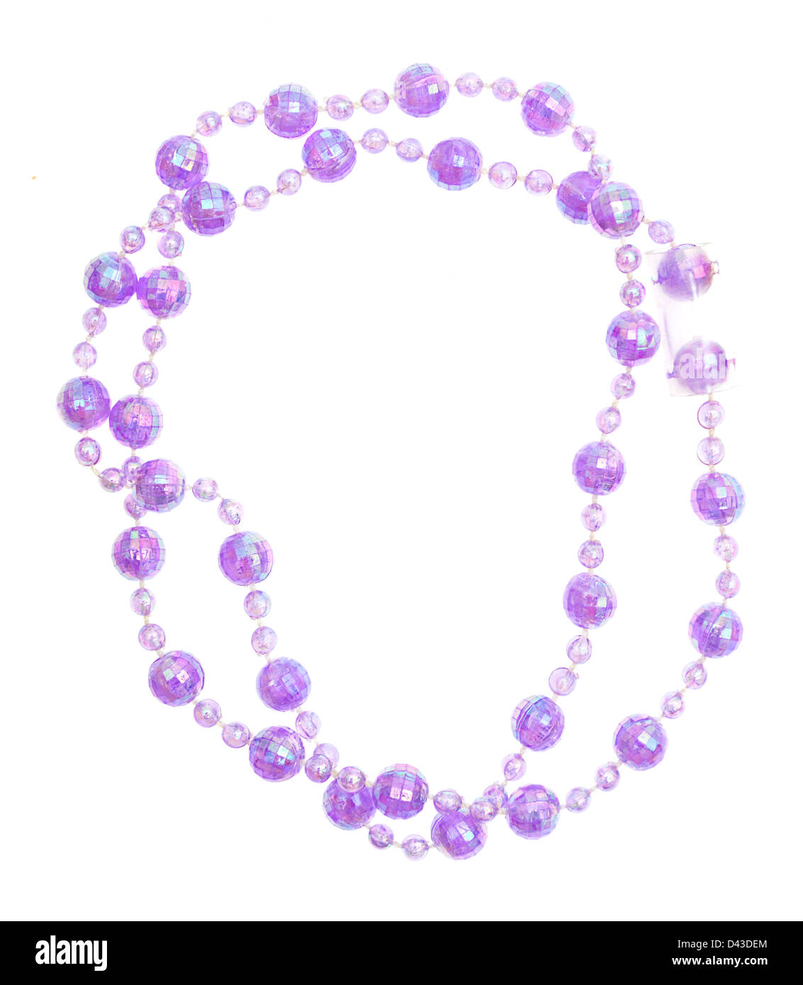 purple beads isolated on white background Stock Photo - Alamy