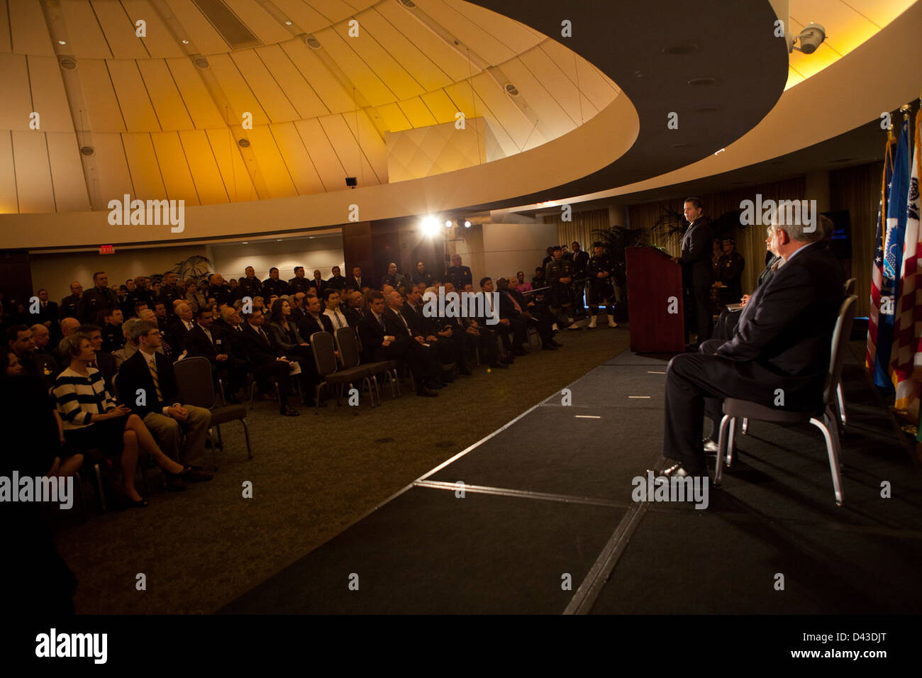 Secretary Napolitano Conducts CBP Leadership Change Event Stock Photo ...