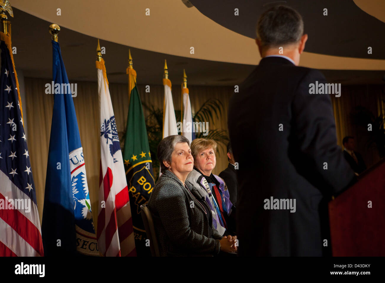 Secretary Janet Napolitano leads a leadership change event for U.S ...