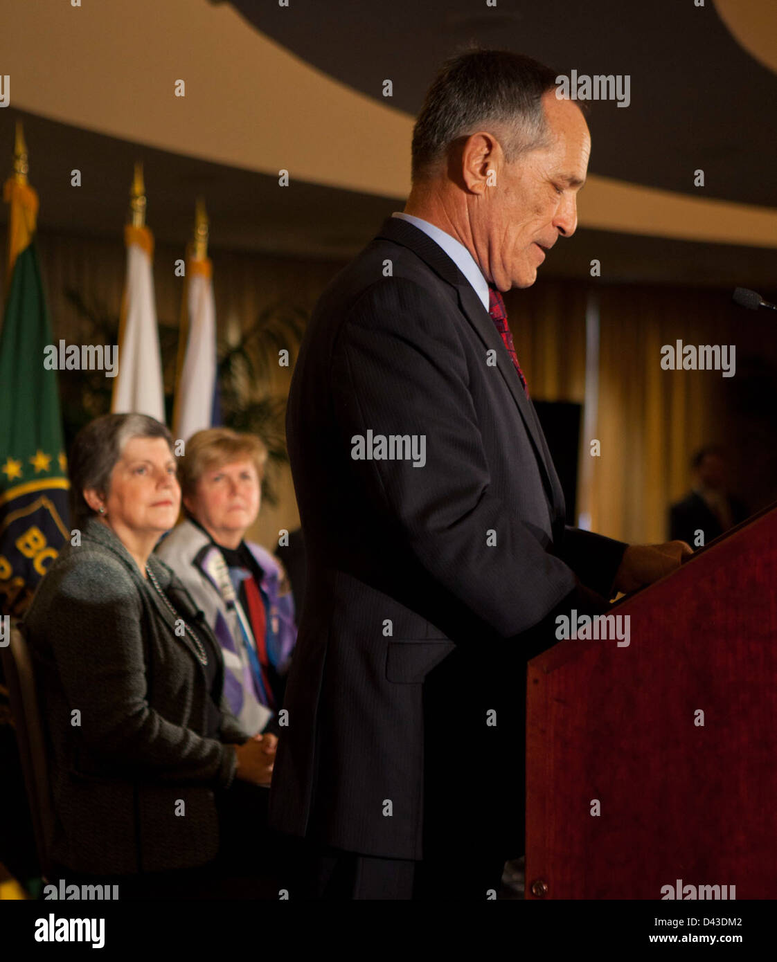 Secretary Napolitano Conducts CBP Leadership Change Event Stock Photo ...