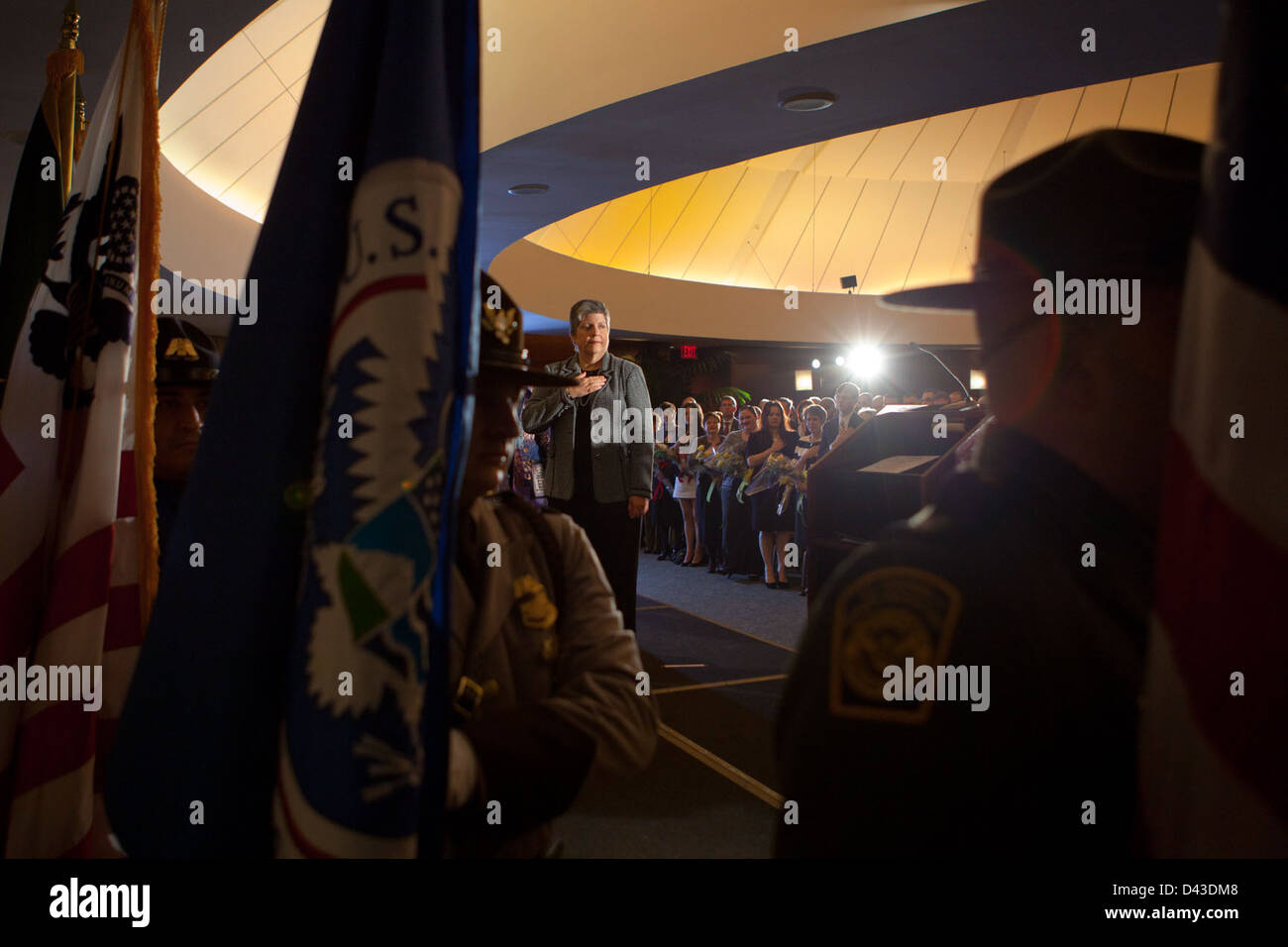 Secretary Napolitano Conducts CBP Leadership Change Event Stock Photo ...