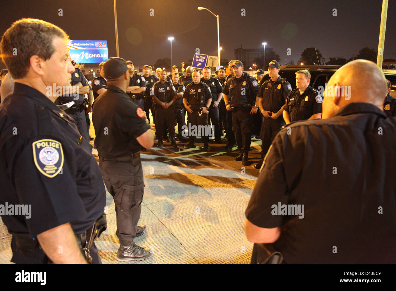 This image reflects the response to a bomb threat call at the ...