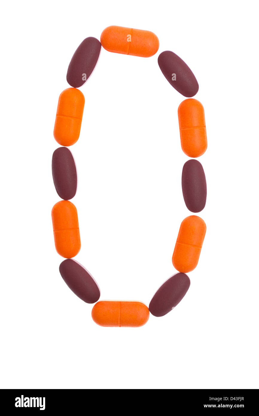 The letter O alphabet made of medical tablets Stock Photo - Alamy