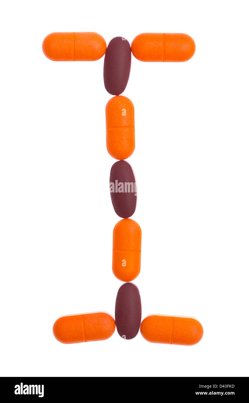 The letter I alphabet made of medical tablets Stock Photo - Alamy