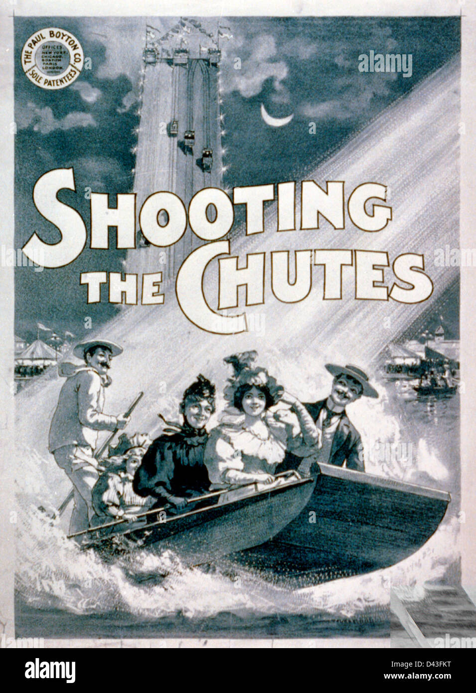 Shooting the Chutes - Boat full of people enjoying a ride on the chute ...