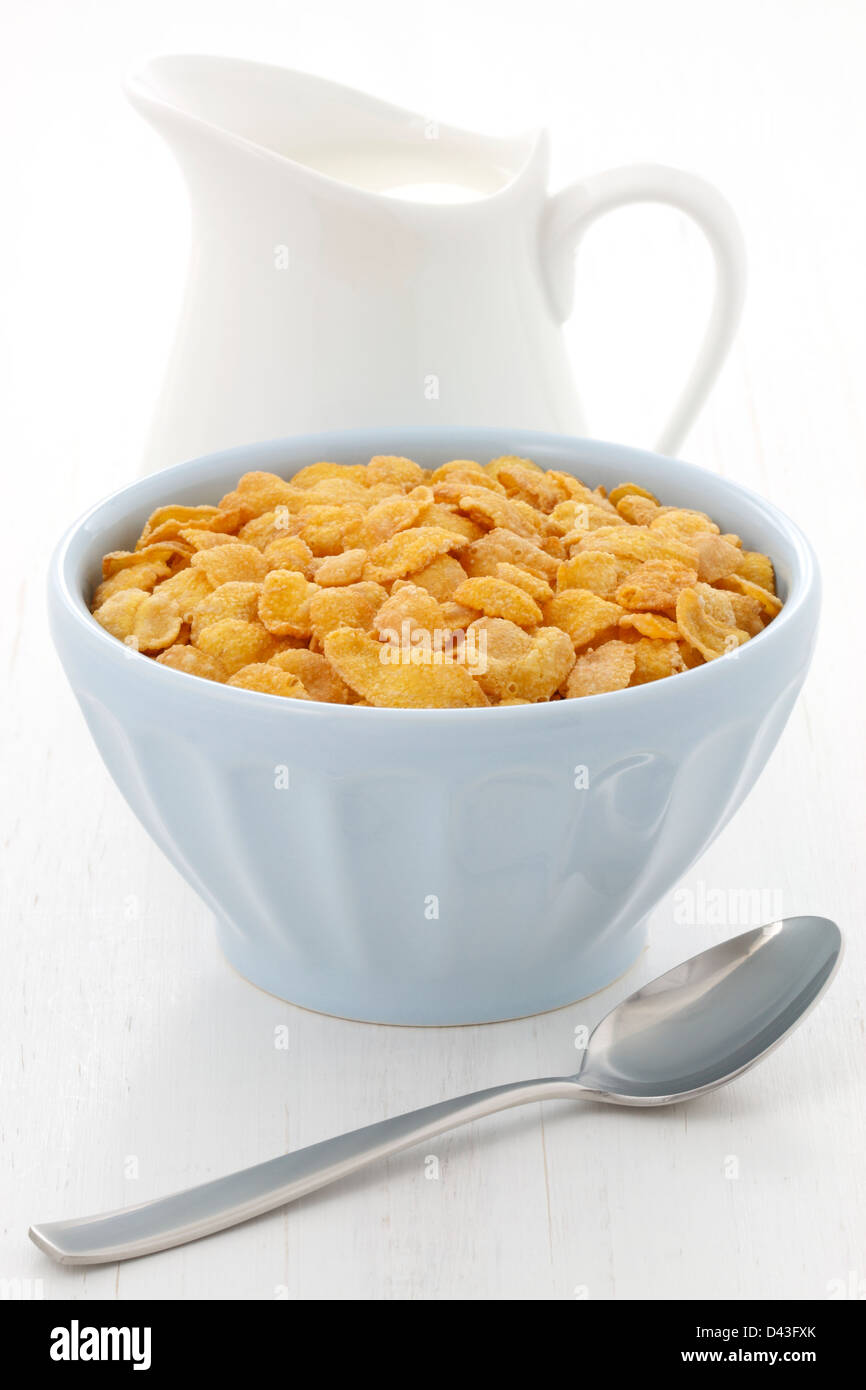 delicious and healthy corn flakes, served in a beautiful French Cafe au ...