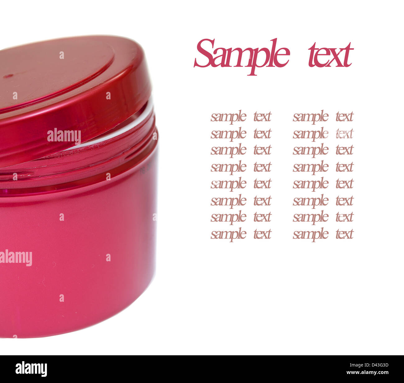 Opening a bank cream. Isolated on a white background Stock Photo - Alamy