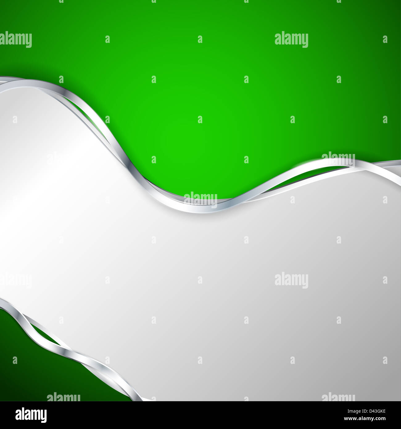 Abstract metallic background with green element Stock Photo - Alamy