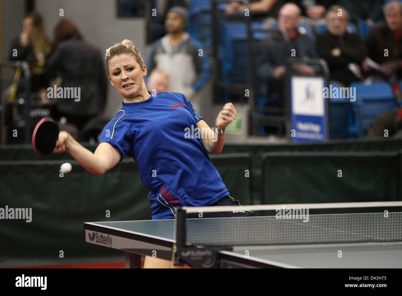 03.03.2013 Sheffield, England. Emma Vickers during the womens semi ...