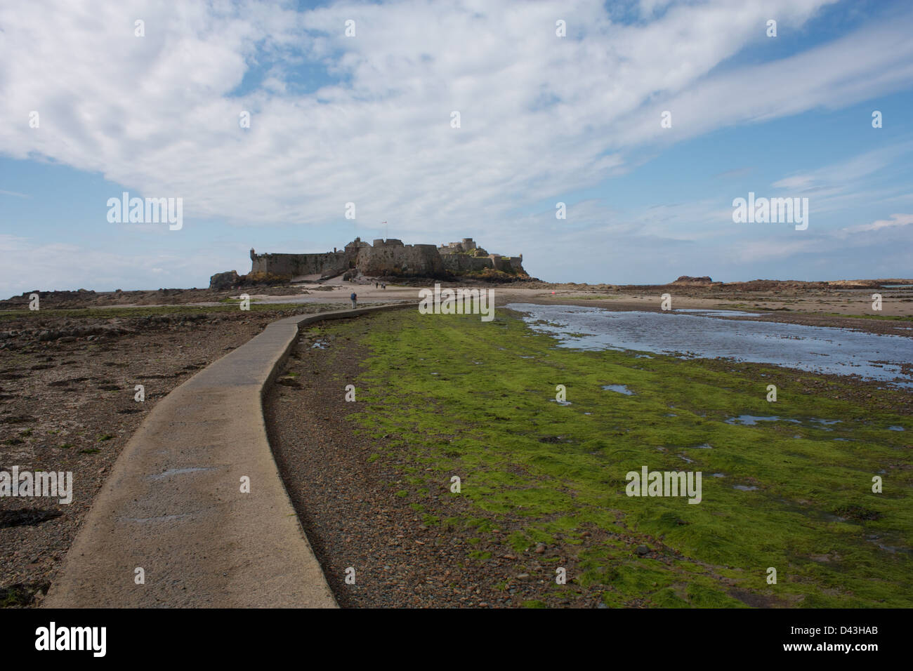 Elizabeth Castle, St Helier, Jersey in the Channel Islands showing the ...