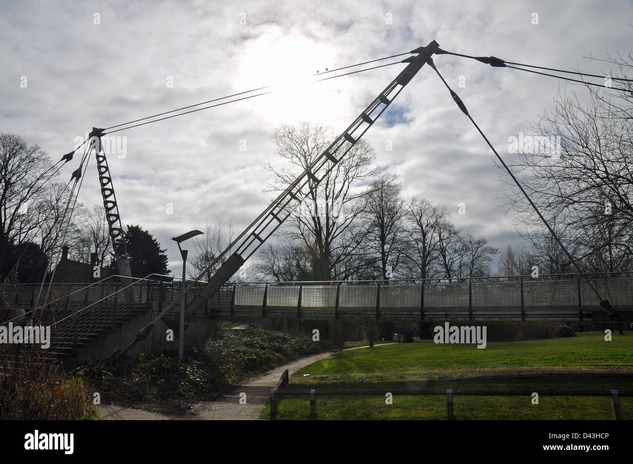 The Millennium Bridge over the river Medway at Maidstone Stock Photo ...
