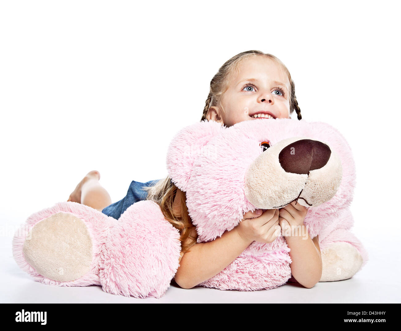 girl with plushies Stock Photo - Alamy