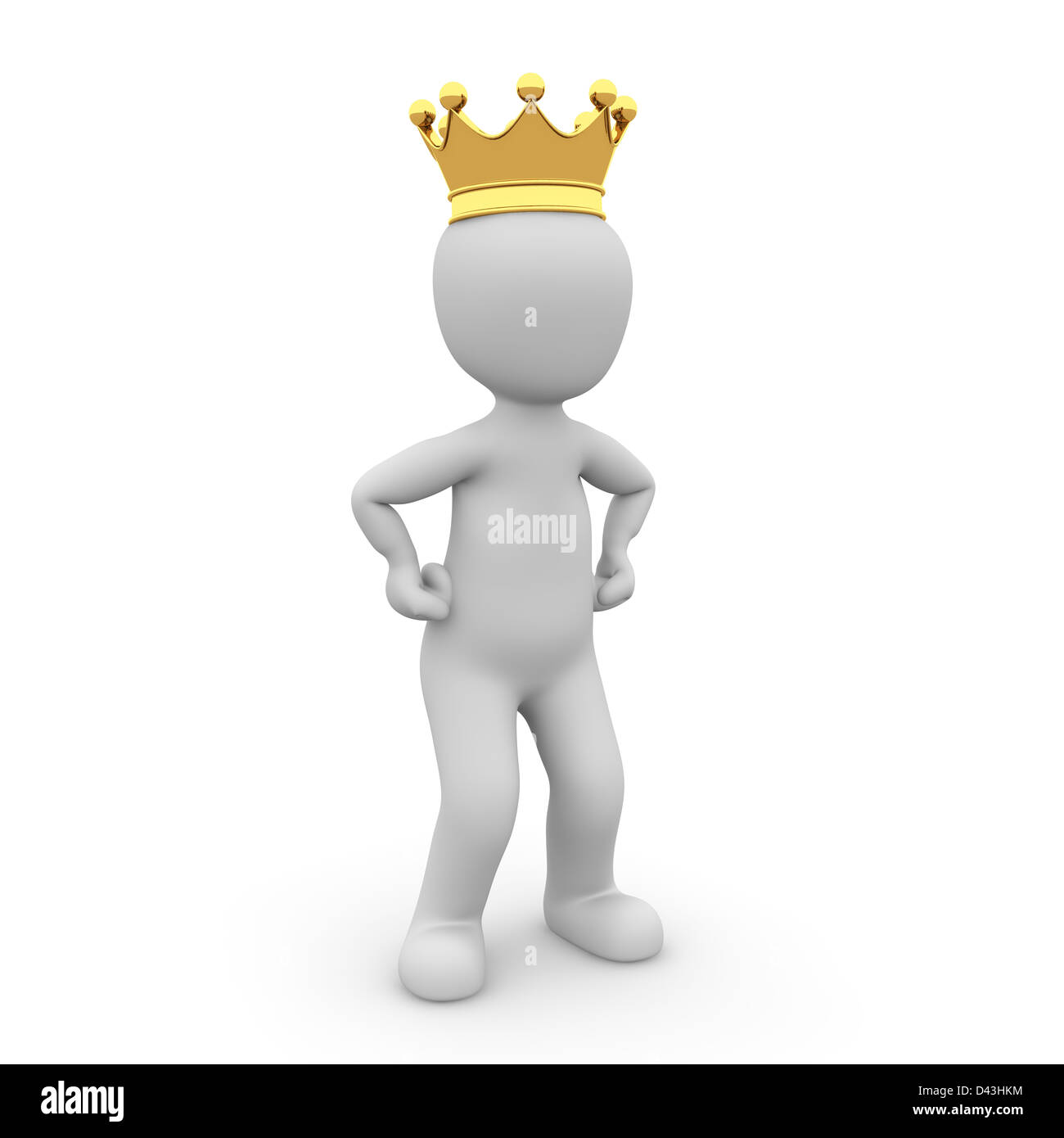 A small King has a small crown on but met the big decisions Stock Photo ...