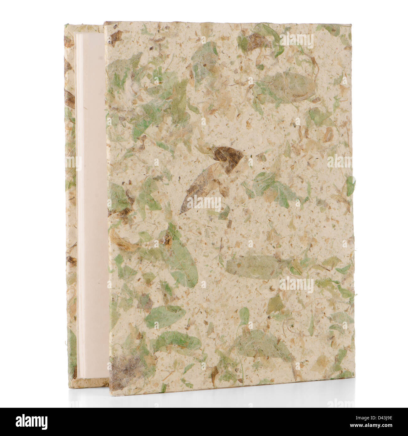 Recycled paper notepad on white background Stock Photo - Alamy