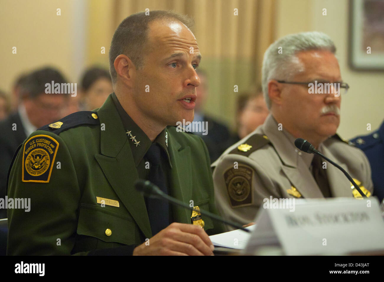 A U.S. Customs and Border Protection (CBP) official testifies before ...