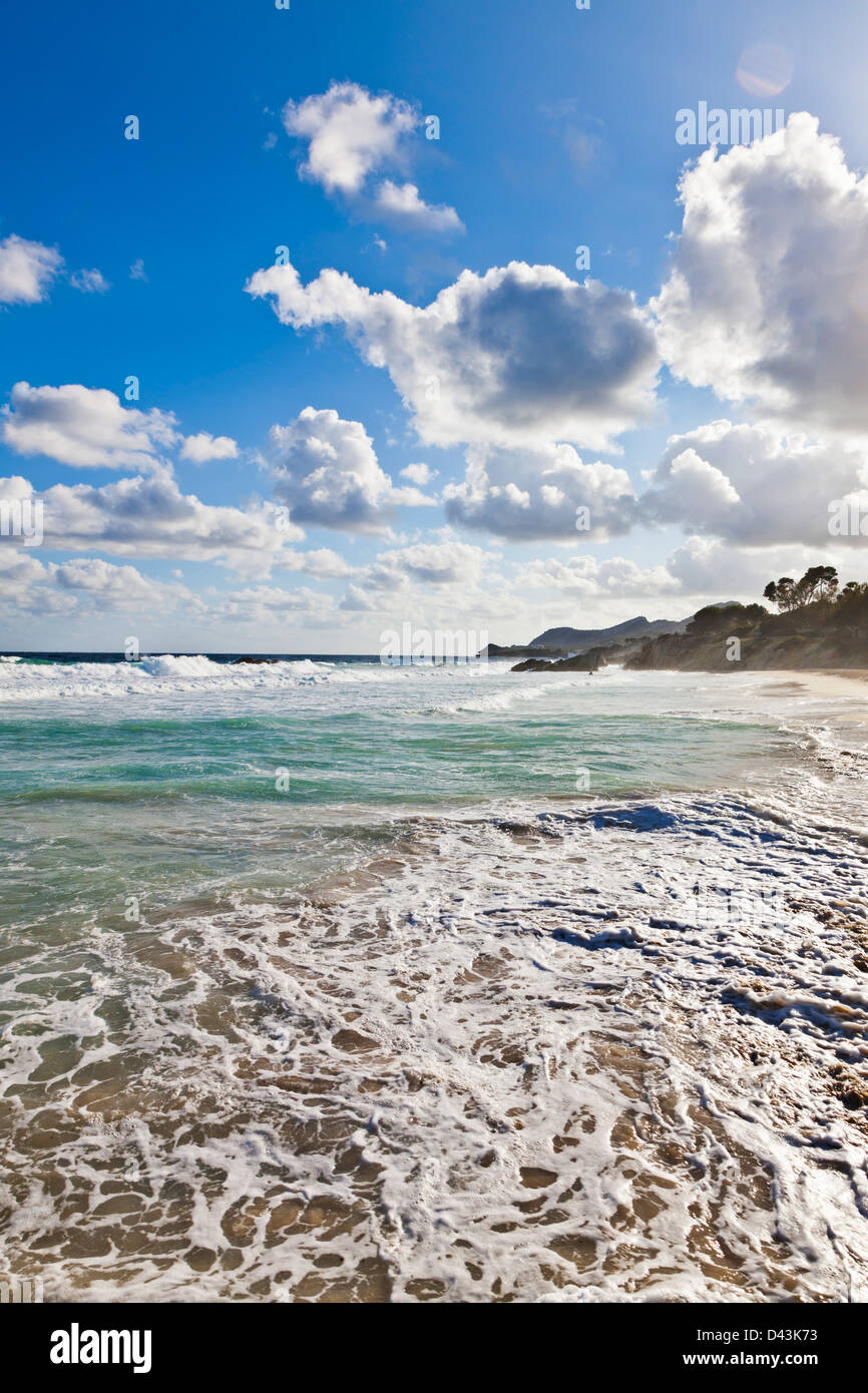 Water at Shoreline, Majorca, Spain Stock Photo - Alamy