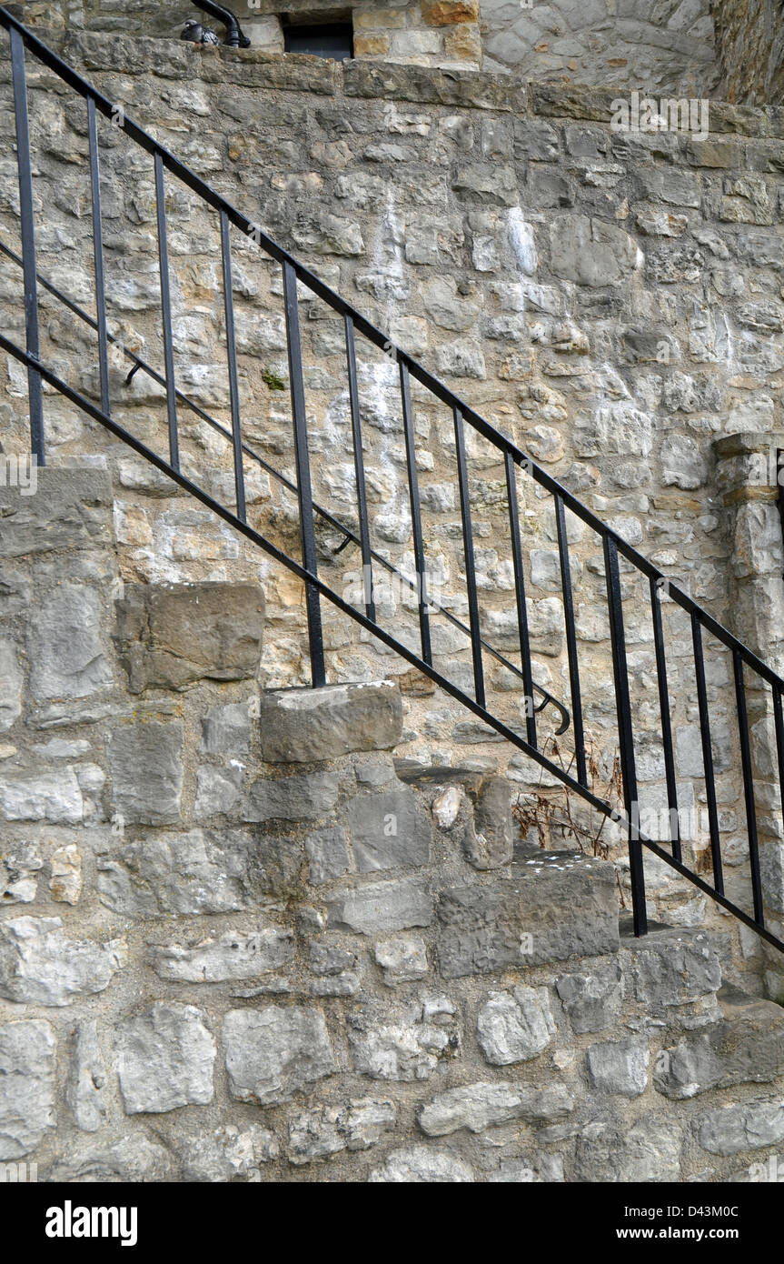 Diagonal steps at All Saints Church Maidstone Stock Photo - Alamy