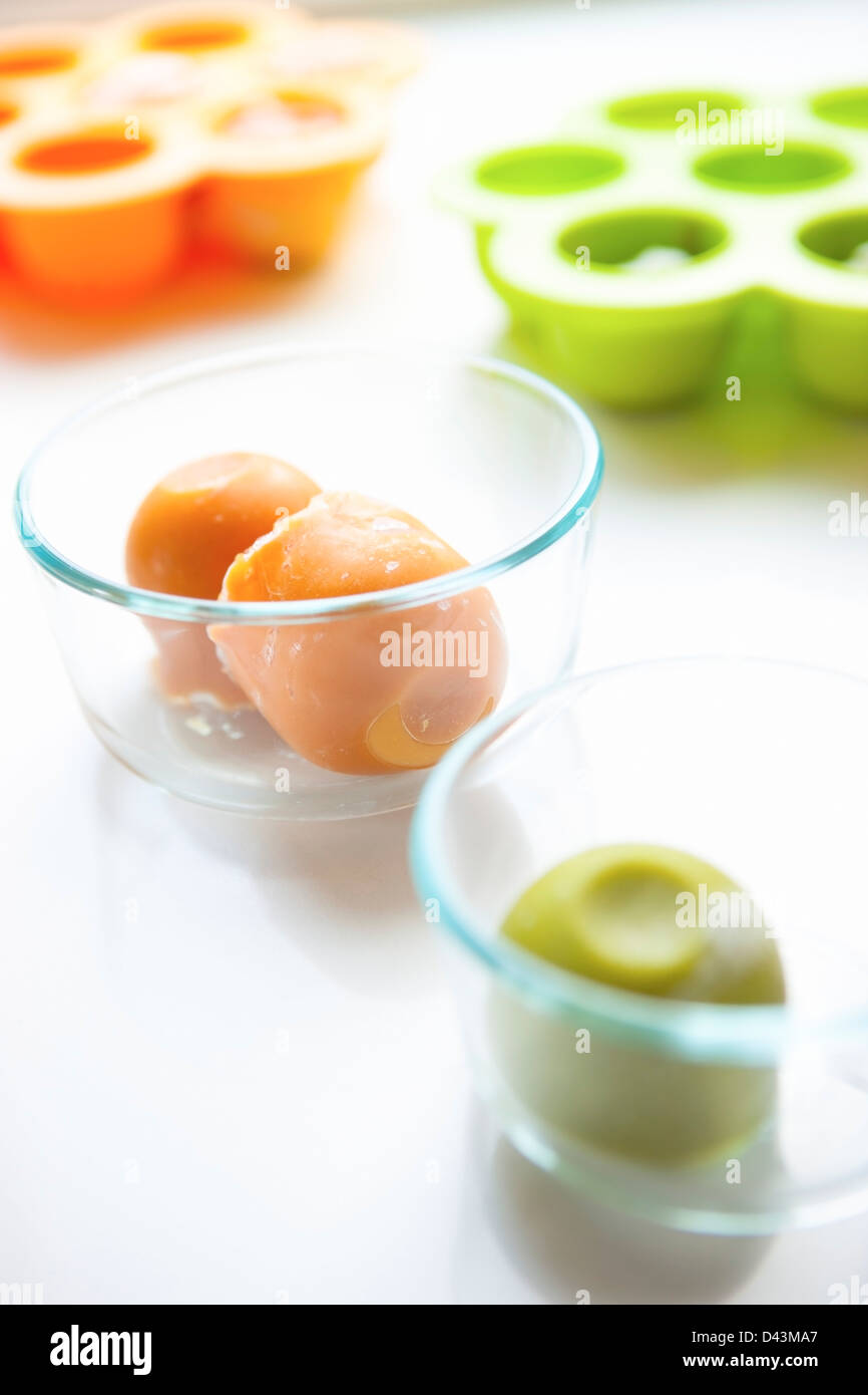 Frozen Baby Food Stock Photo - Alamy