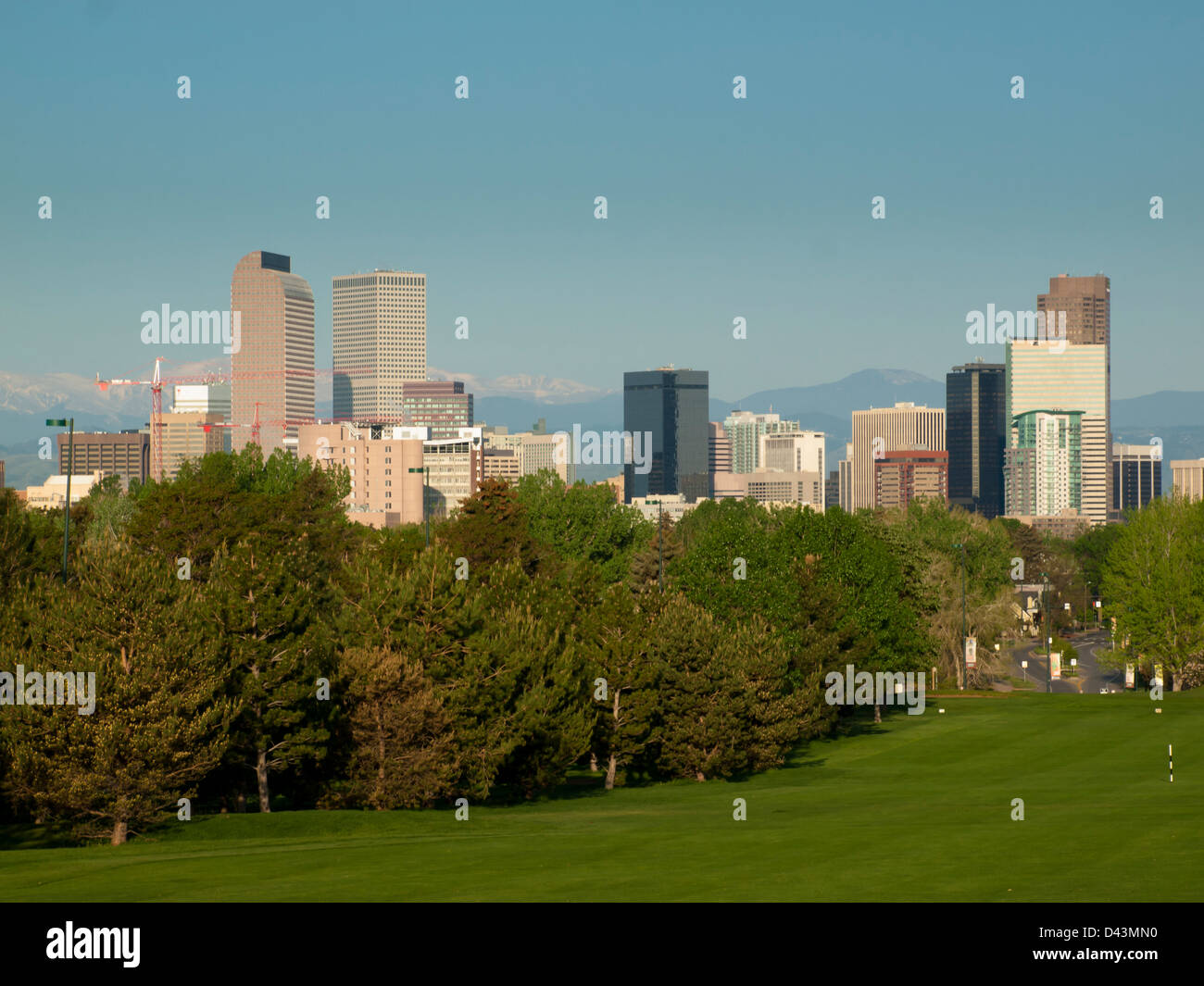 Denver skyline at sunrise Stock Photo - Alamy
