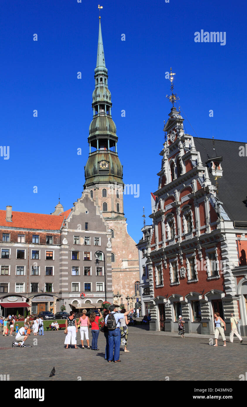 Riga old town town hall square hi-res stock photography and images - Alamy