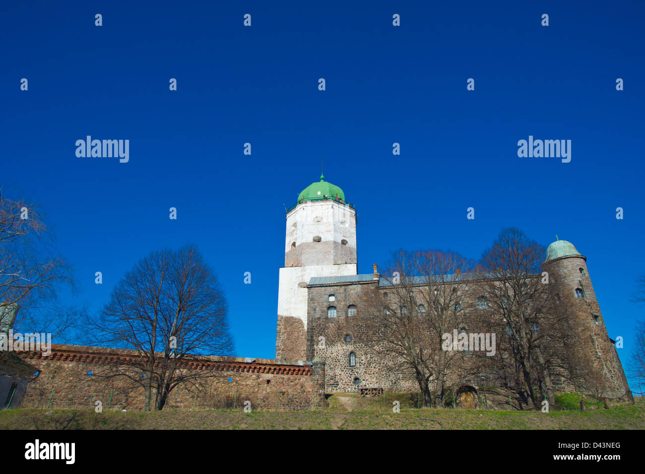 Beautiful and ancient historical building in Vyborg Stock Photo - Alamy