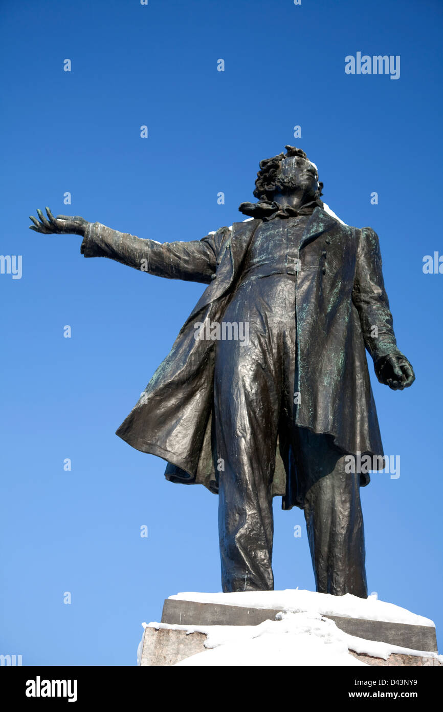 Statue of Pushkin in Front of the Russian Museum, Saint Petersburg ...